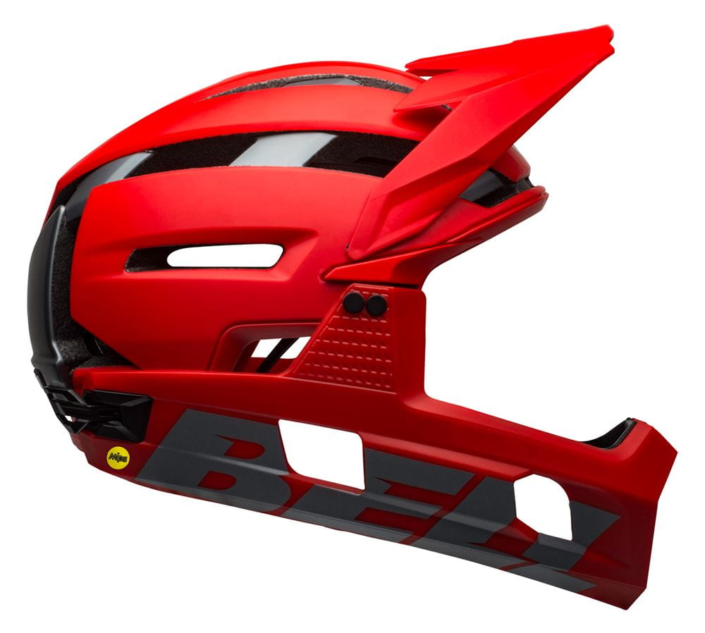 Kask full face BELL SUPER AIR R MIPS SPHERICAL matte gloss red gray roz ...